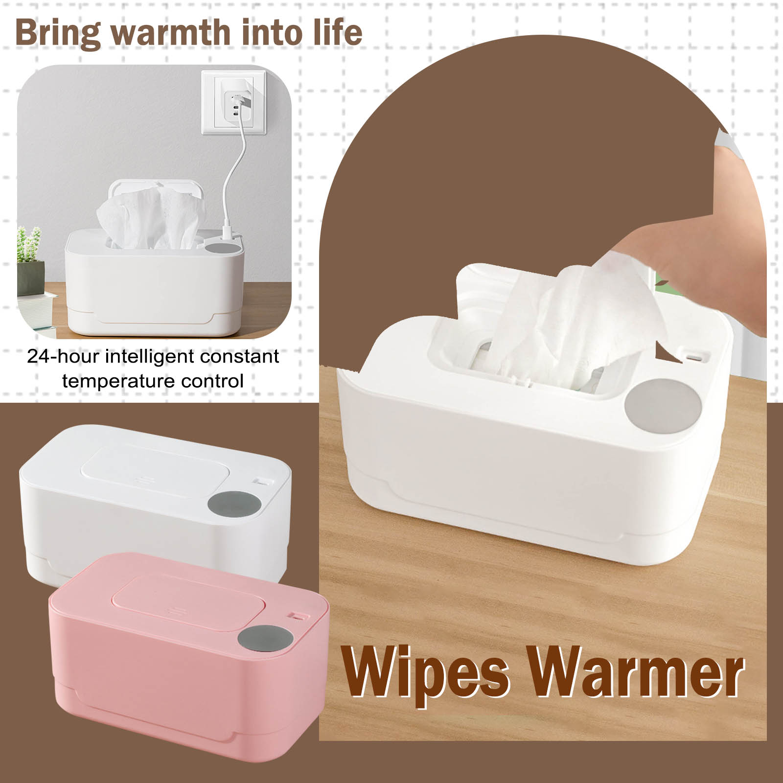 Portable Baby Wipe Warmer – Diaper Wipe Dispenser with Heating System ...