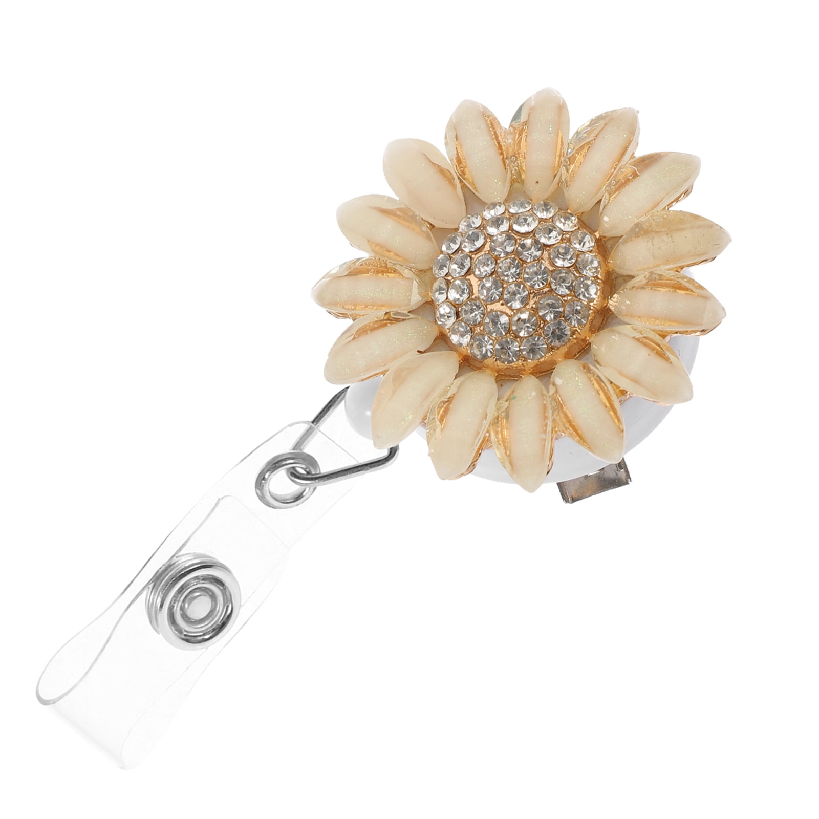 Portable Badge Holder Student Worker ID Card Holder Sunflower Shaped ...