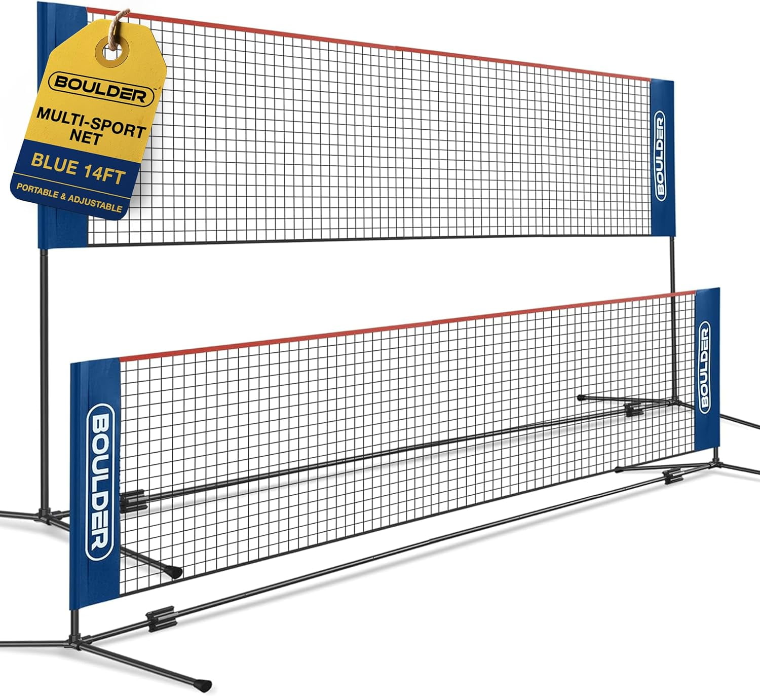 Portable Badminton Pickleball Net - Foldable/Extendable Poles for ...