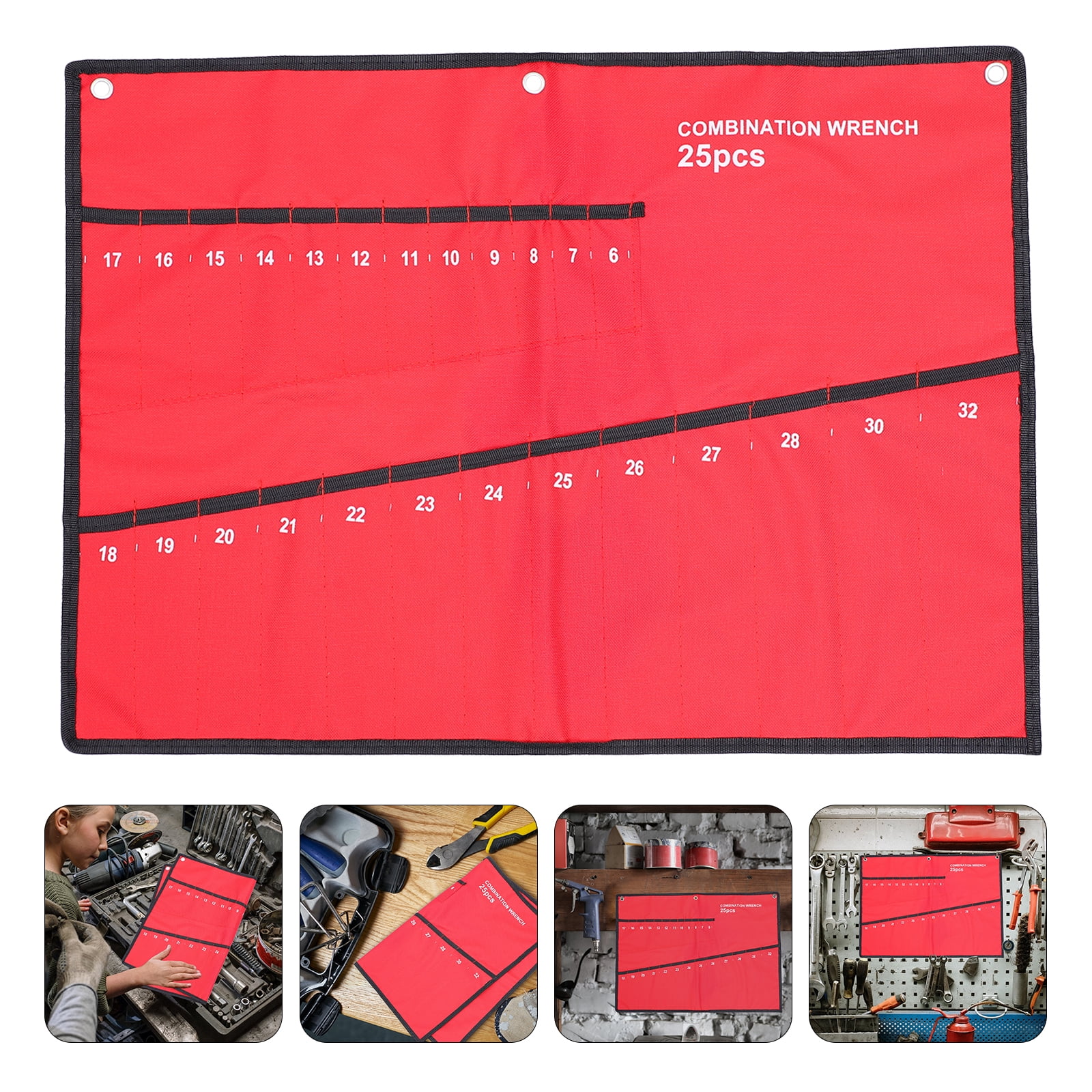 Wrench Pouch Tool Organizers Red Canvas 1Pack - Walmart.com