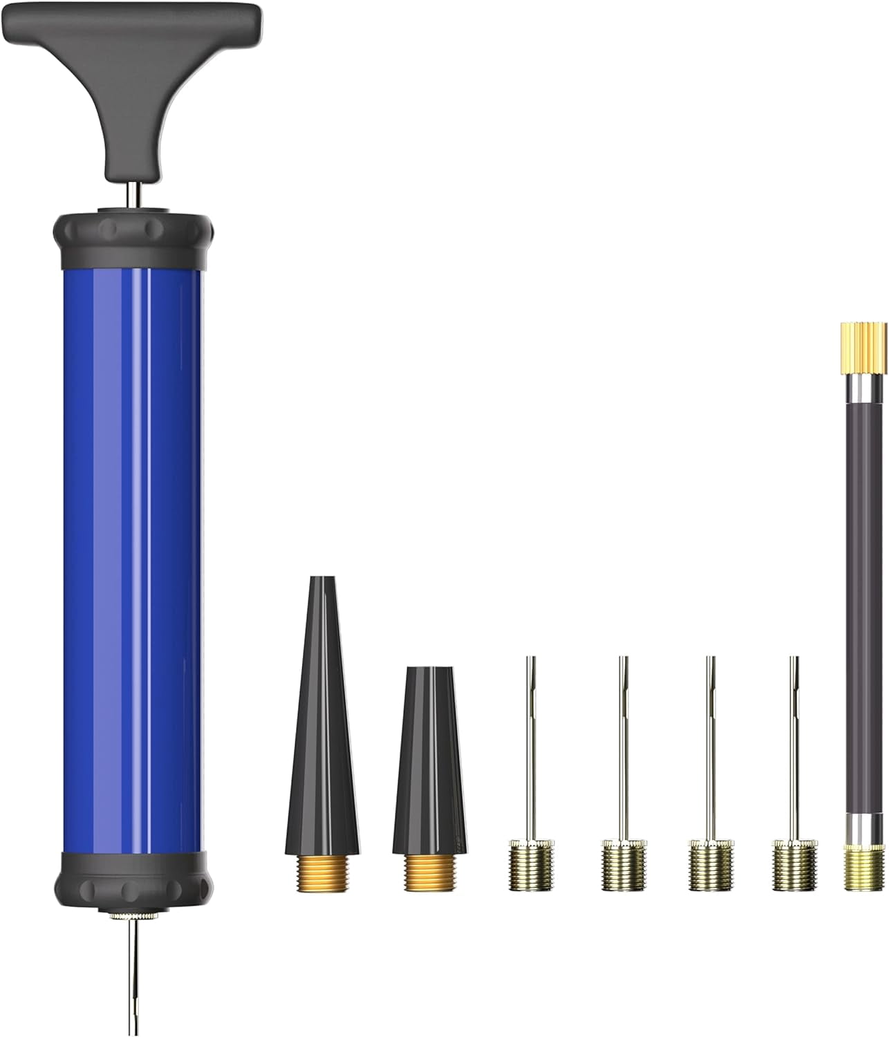 Portable Ball Pump, Air Pump with 4 Needles 2 Nozzle 1 Extension Hose ...