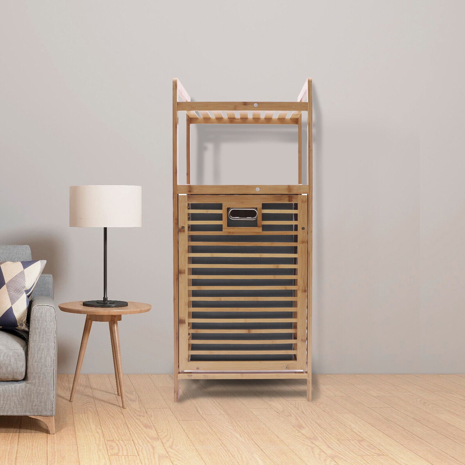 Portable Bamboo Large Capacity Laundry Hamper Fold Laundry Hamper ...
