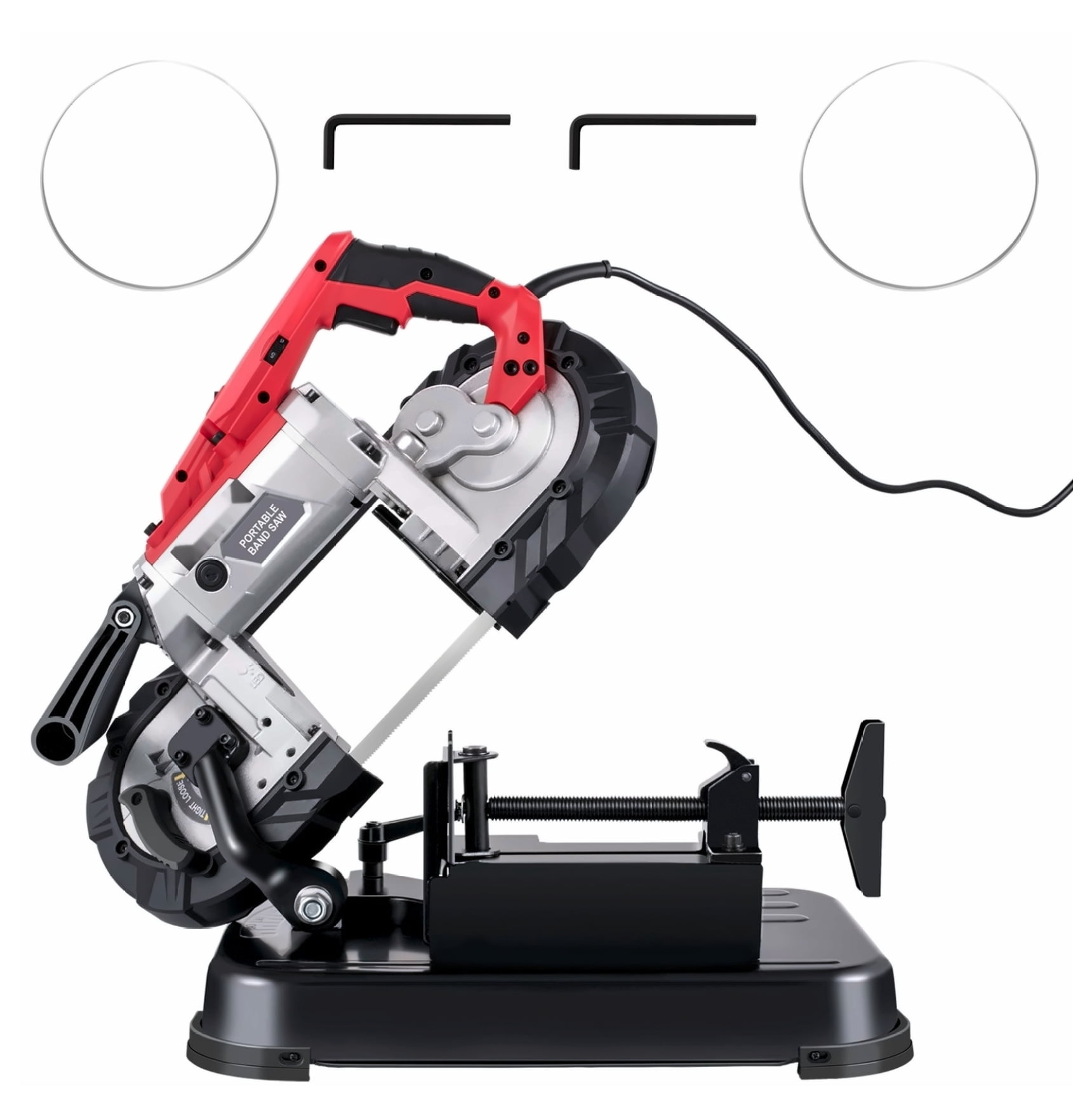 Portable Band Saw 110V, 5 Inch Metal Cutting Bandsaw, 10 Amp Motor ...