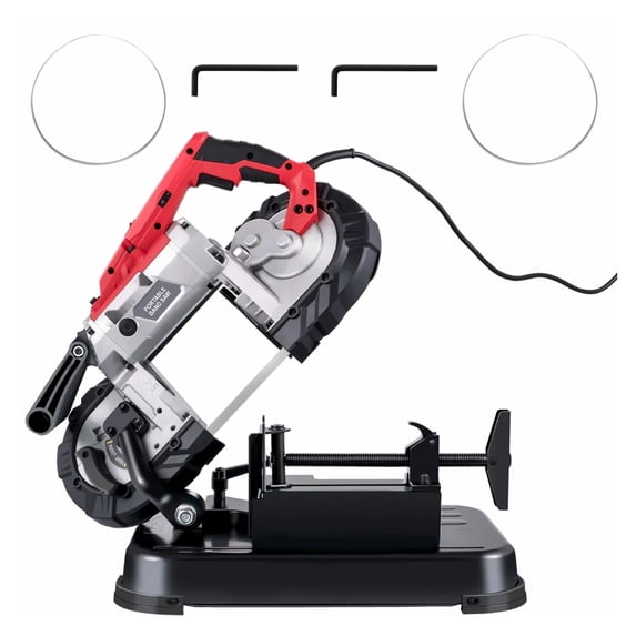 Portable Band Saw 110V, 5 Inch Metal Cutting Bandsaw, 10 Amp Motor ...