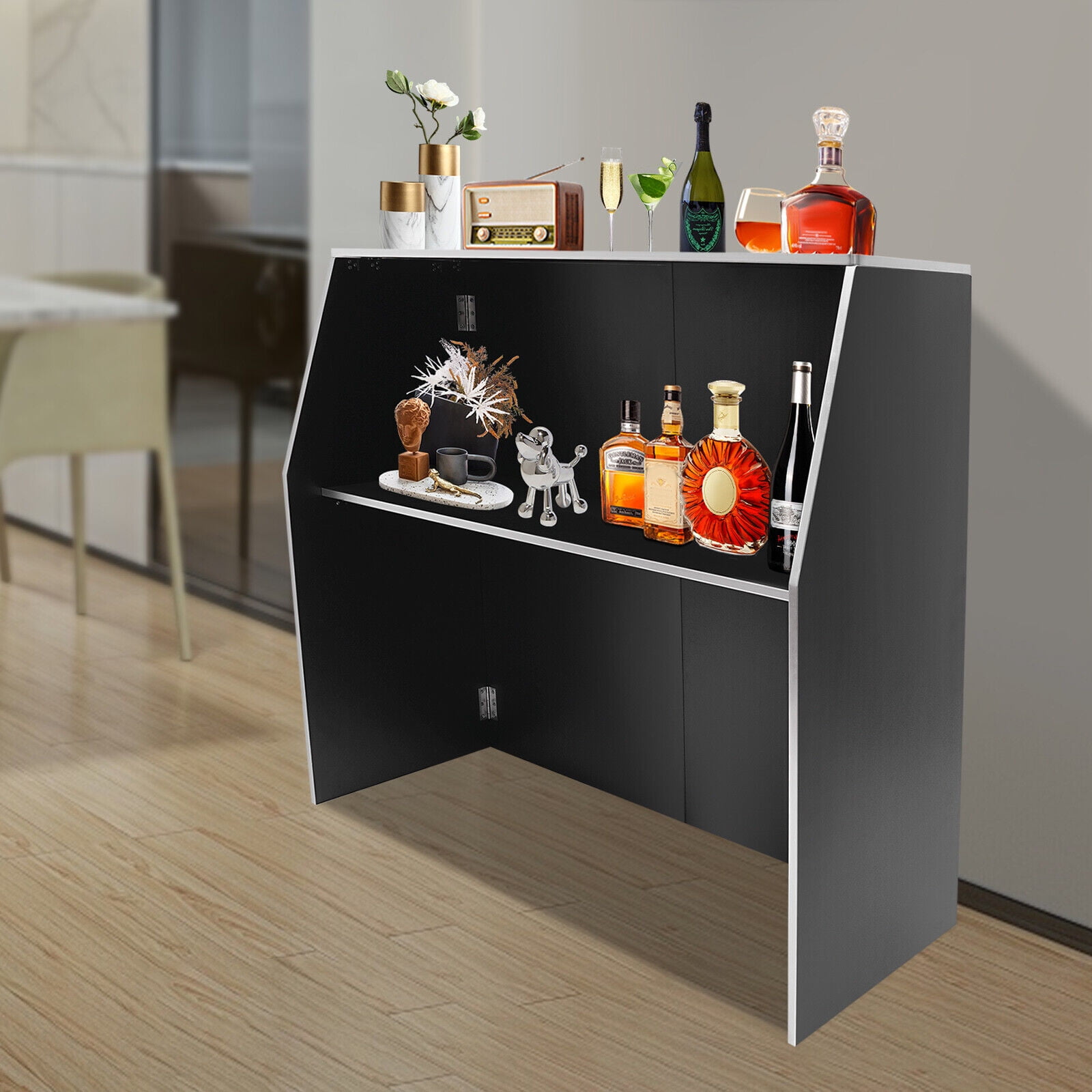 Portable Bar Cabinet Foldable Bar Portable Event Bar Rectangular ...