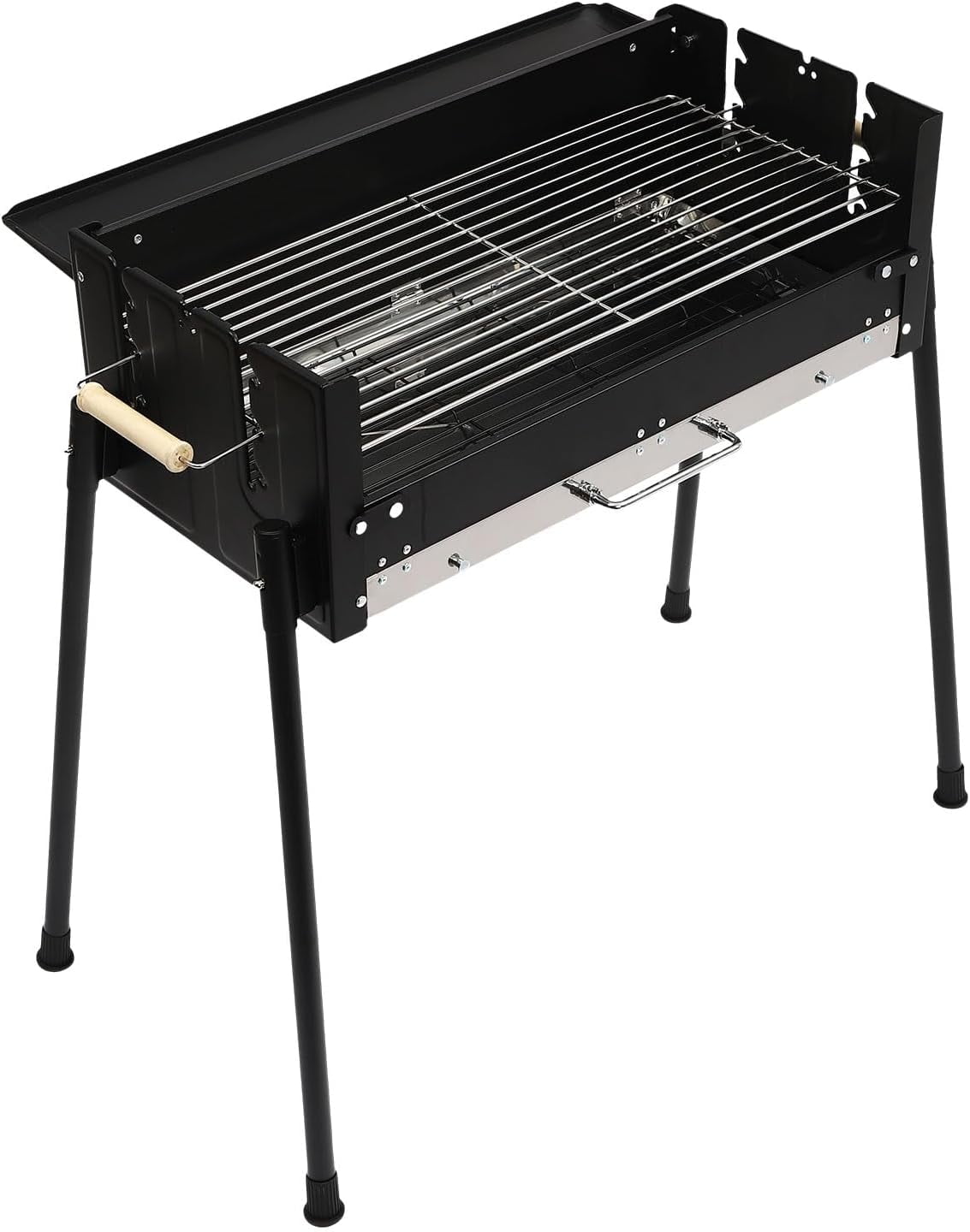 Portable Barbecue Charcoal Grill Stainless Steel Folding BBQ Tool Kits ...