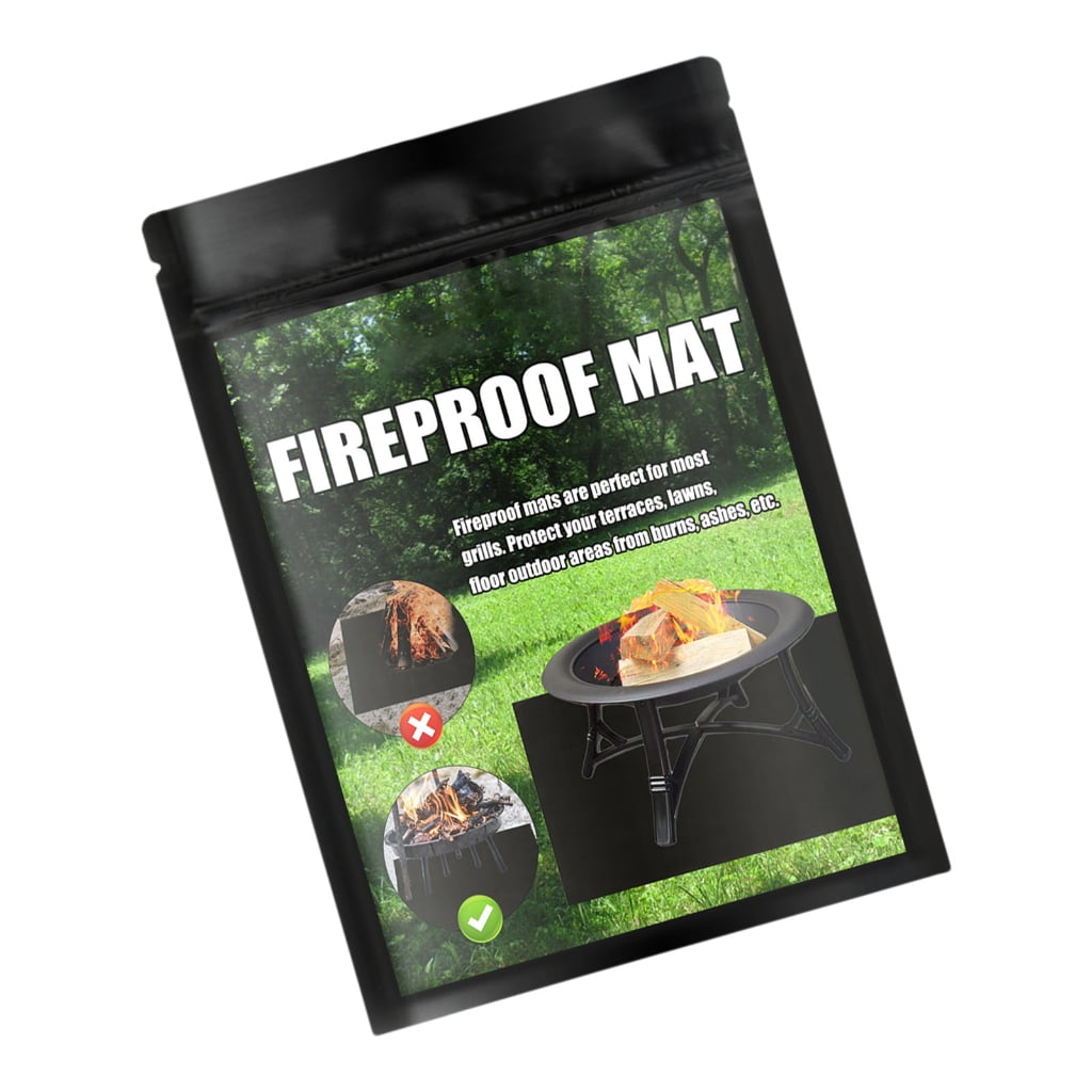 Portable Barbecue Fireproof Outdoor Mat Fire Resistant Underlay for Gas ...