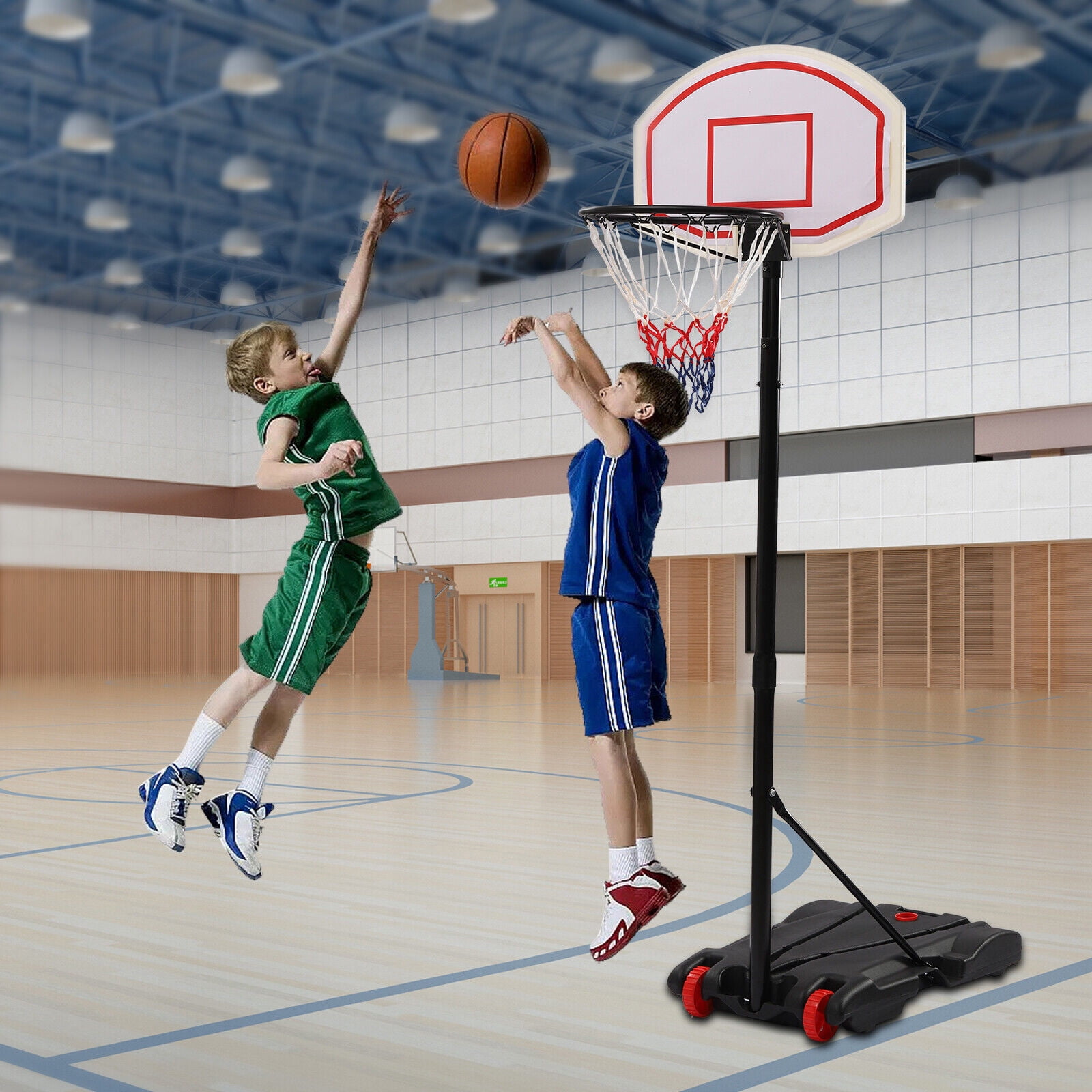 Portable Basketball Hoop Adjustable Youth Backboard Kid Goal Sports Rim ...
