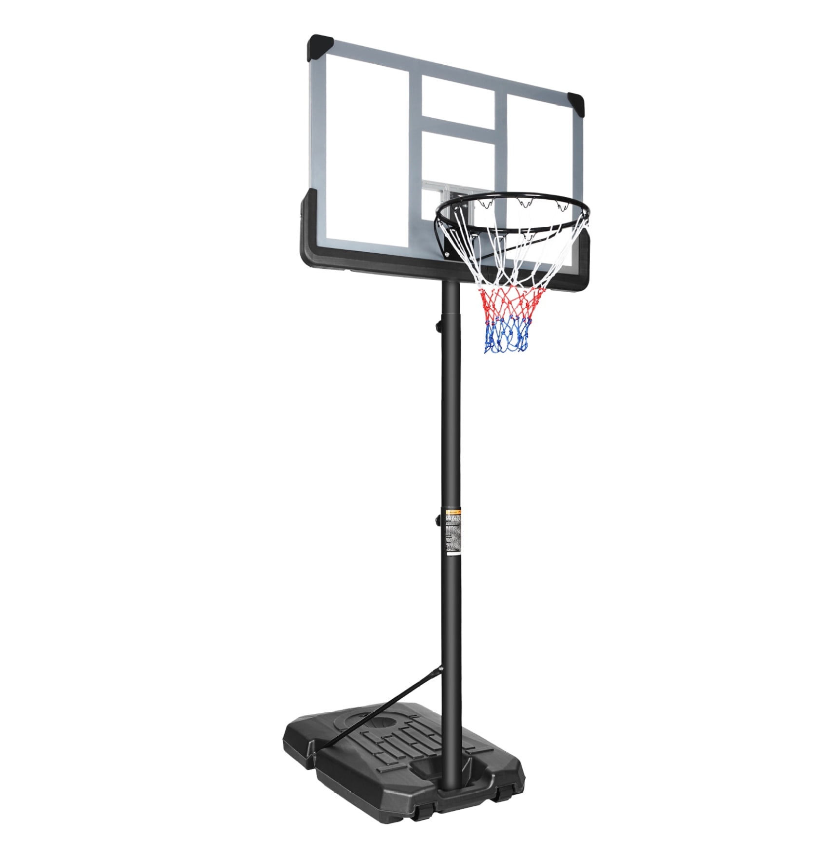 Portable Basketball Hoop Backboard System Stand Height Adjustable 6.5ft ...