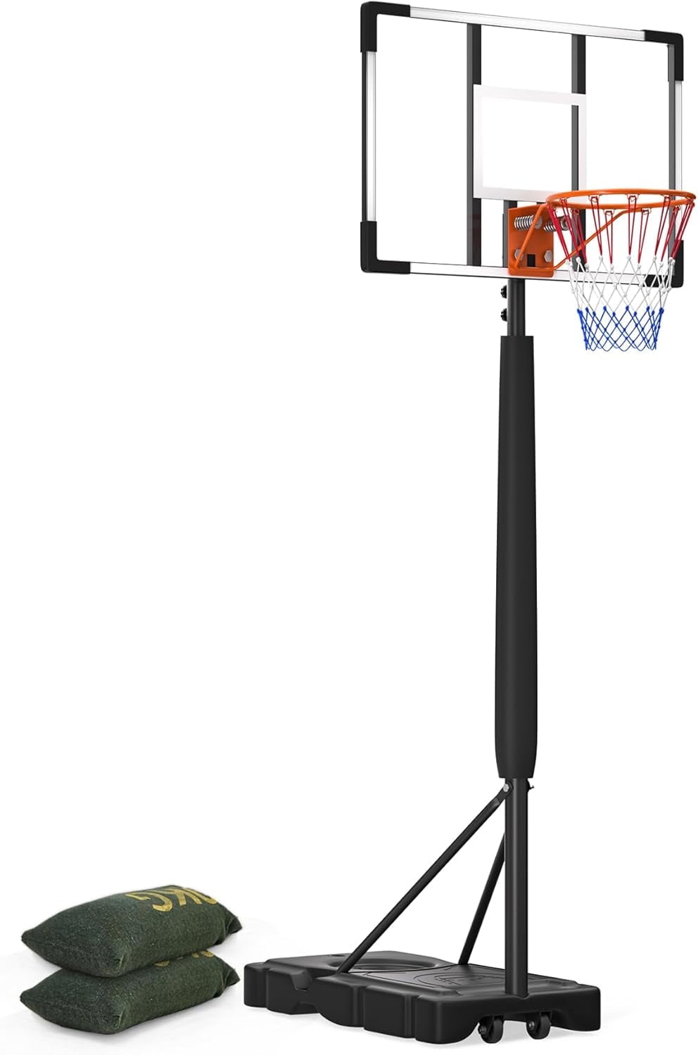 Outdoor Portable Basketball Hoop System 5.2-10ft Adjustable Fillable ...