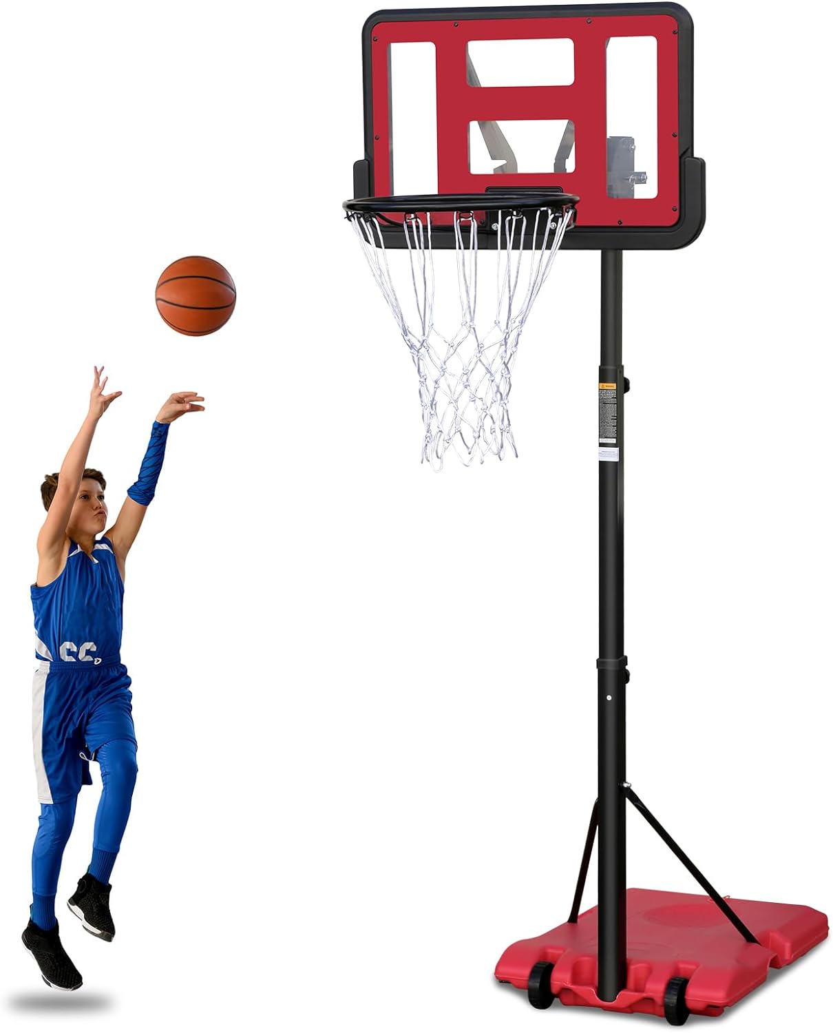 Portable Basketball Hoop & Goal Basketball System Stand Height ...