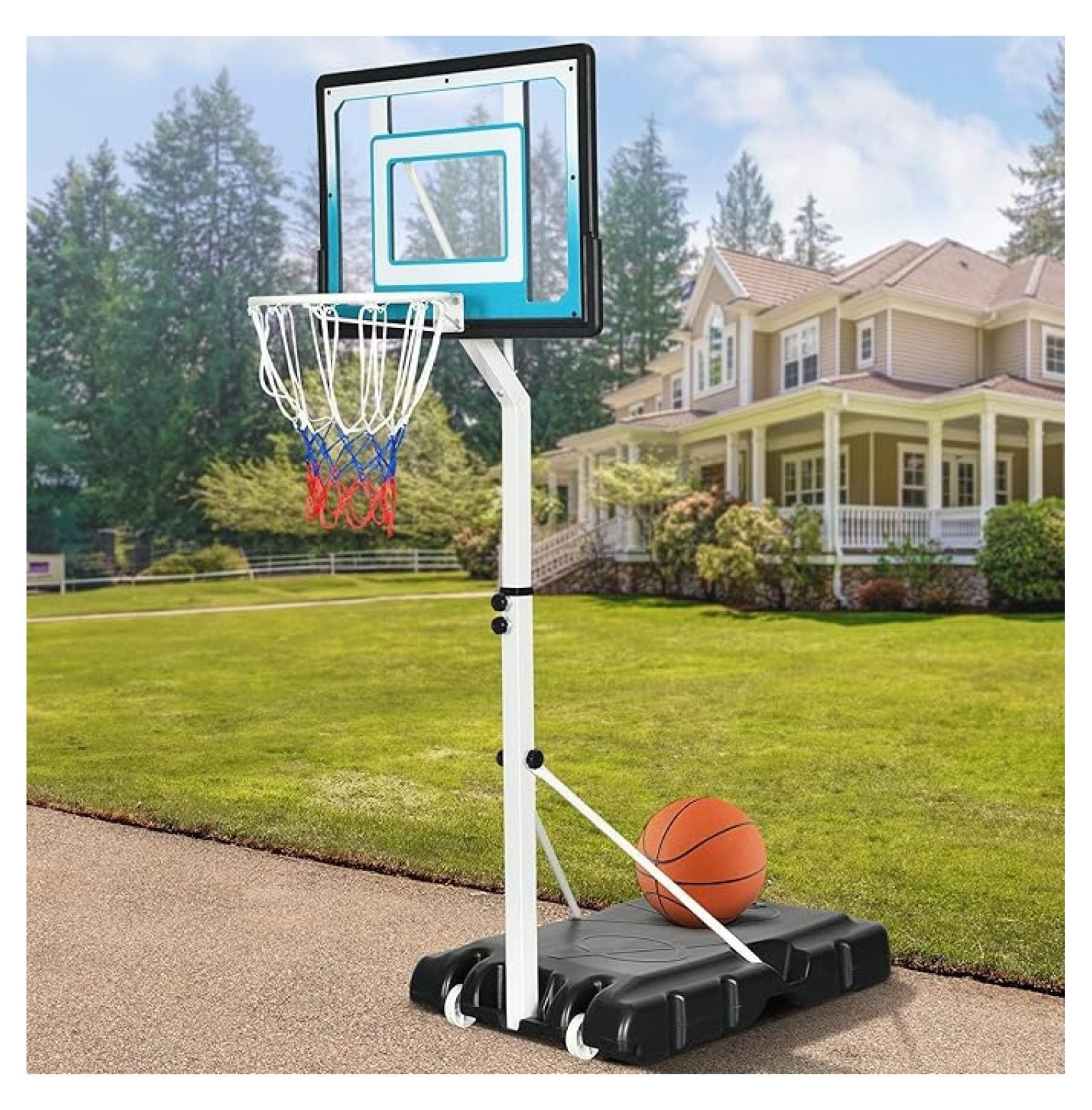 Portable Basketball Hoop Outdoor, 3.4-8.5FT /4.1-5.7FT /4.4-8.5FT /4.4 ...