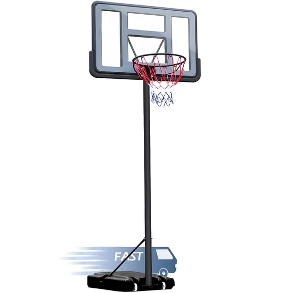 Height Adjustable Basketball Hoop, 7.5 to 10ft Stand with 44 Inch ...
