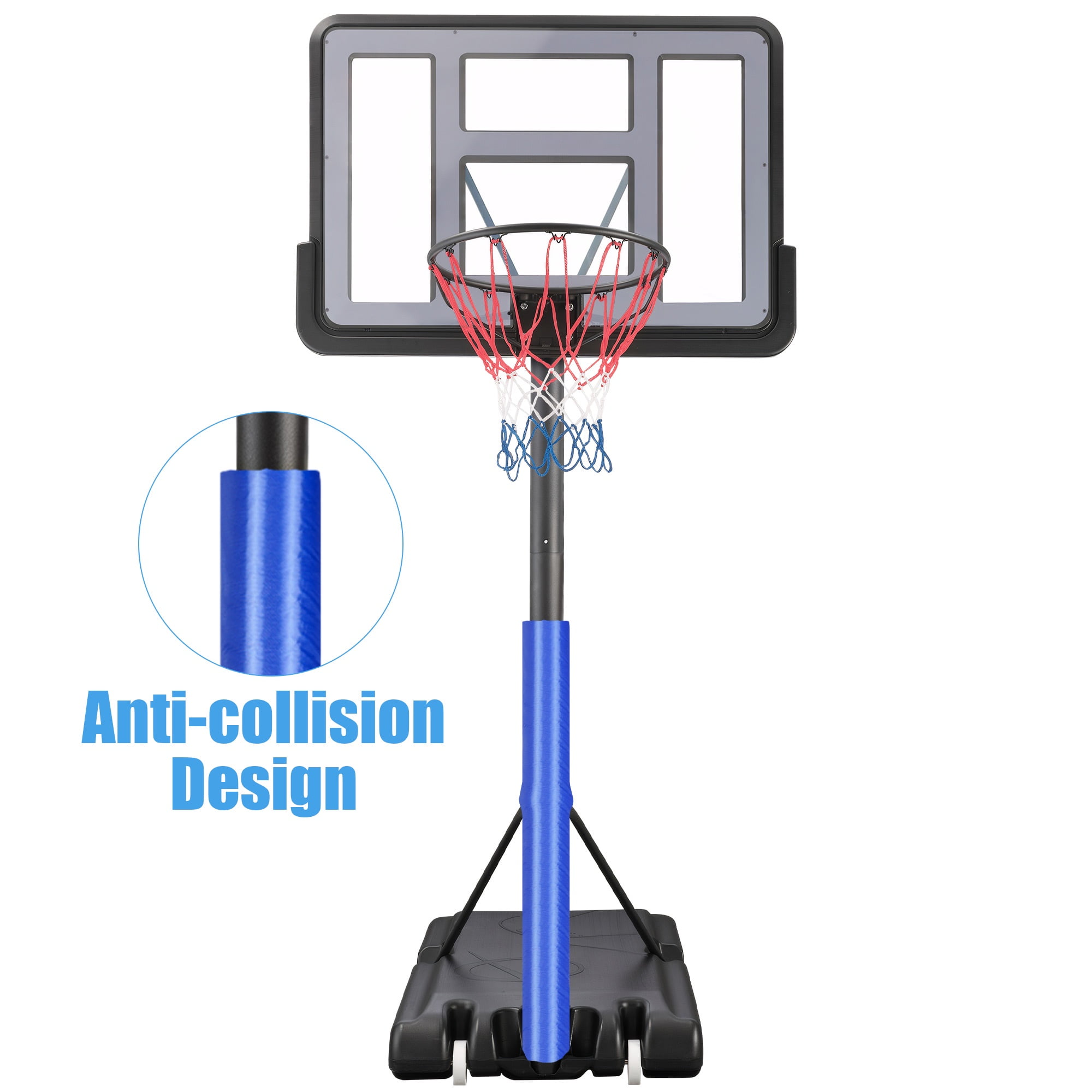 Portable Basketball Hoop Outdoor System for Kids and Adults, 4.9-10FT ...