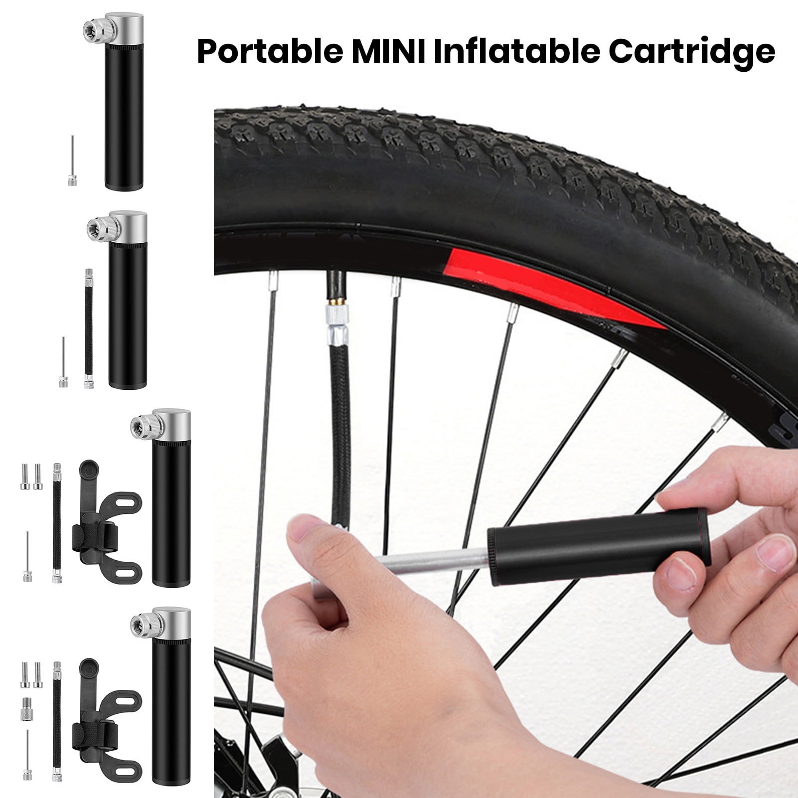 Portable Basketball Pump with Extension Needles & Nozzle Ergonomic ...