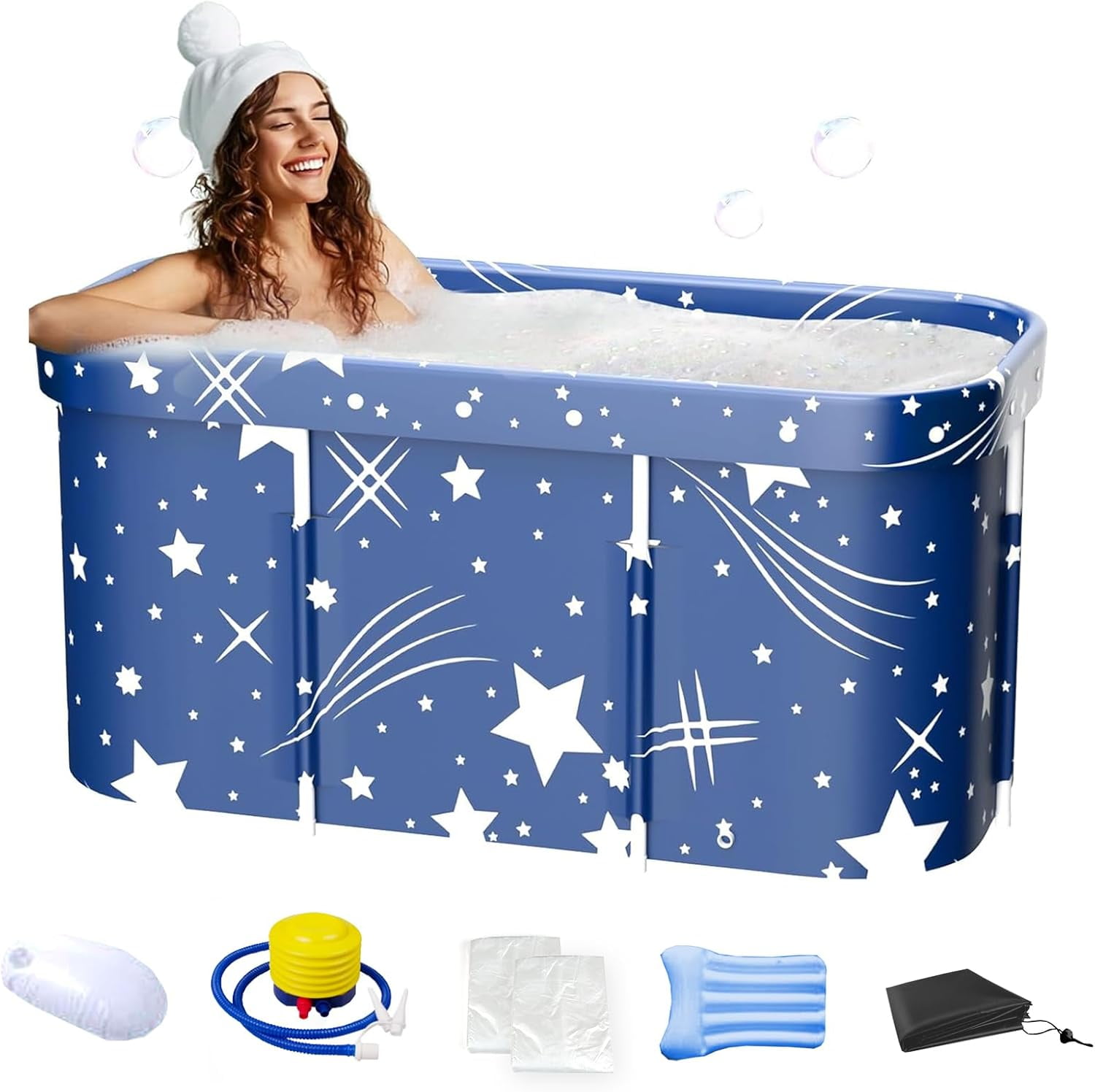 Portable Bathtub, Foldable Bathtub for Adults, Separate Family Bathroom ...