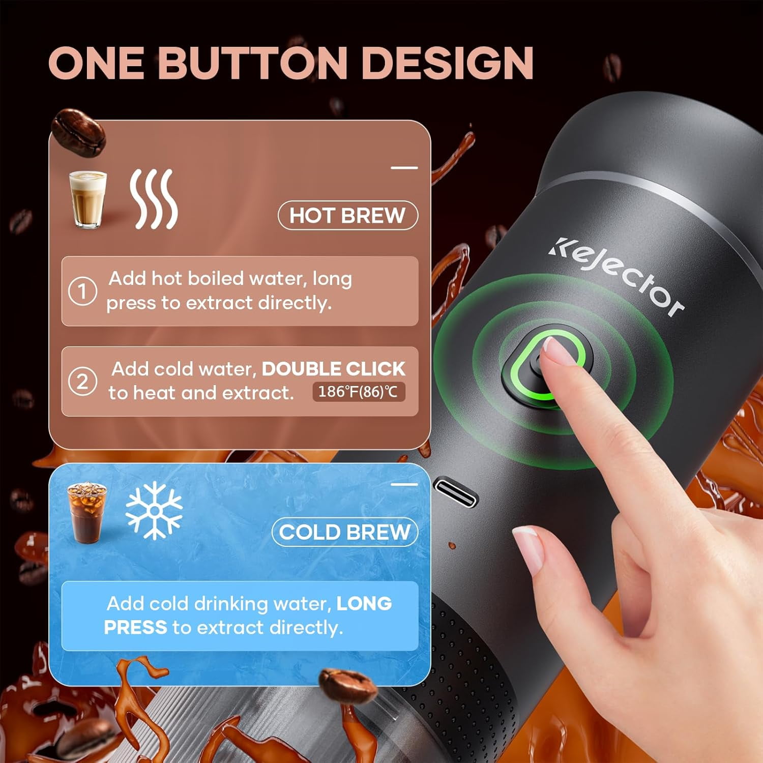 Portable Battery Coffee Maker Espresso Machine, 20 Bar Nano Car Coffee ...
