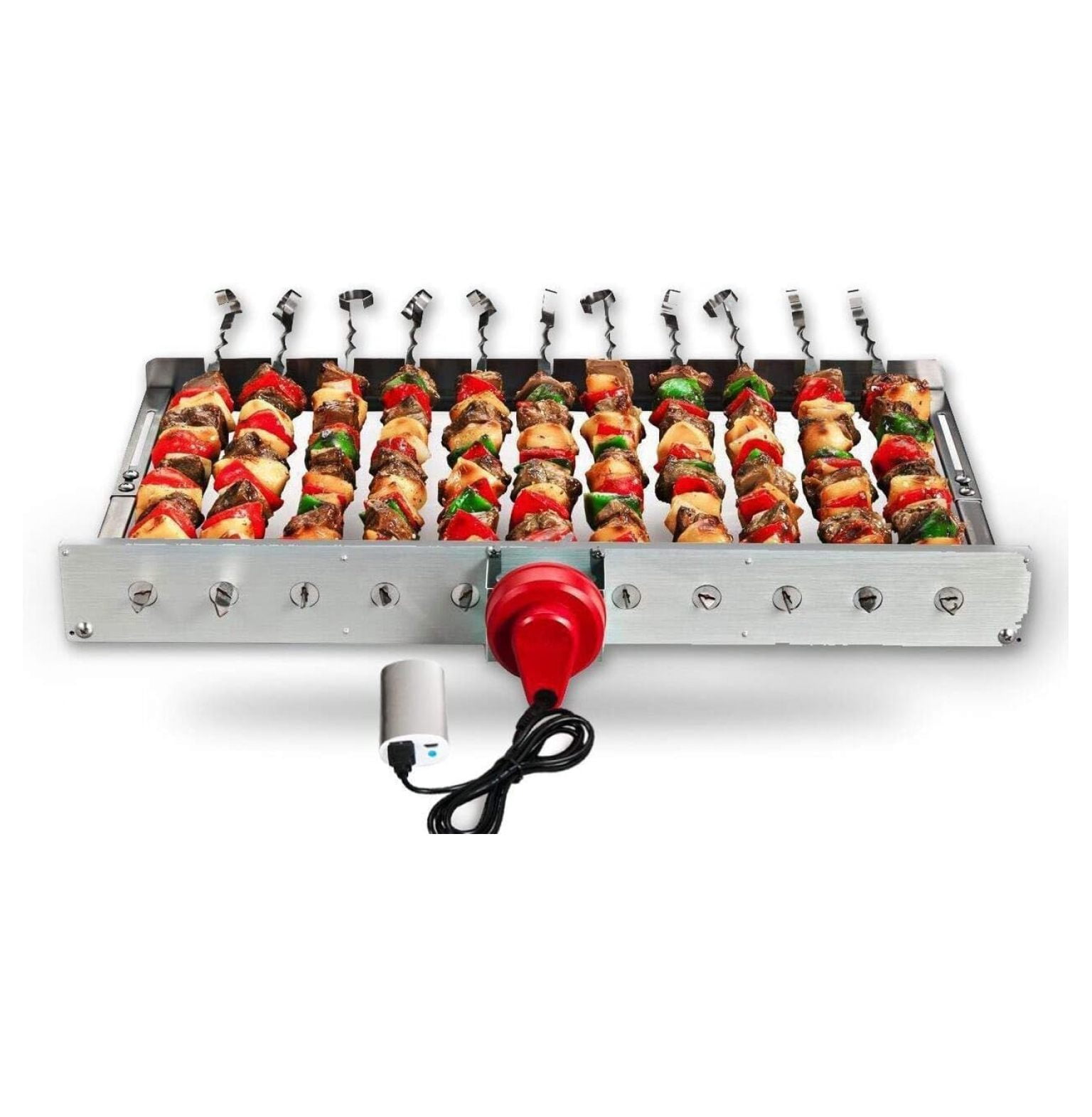 Portable Battery Operated Automatic BBQ Grill Rotisserie with 11 ...