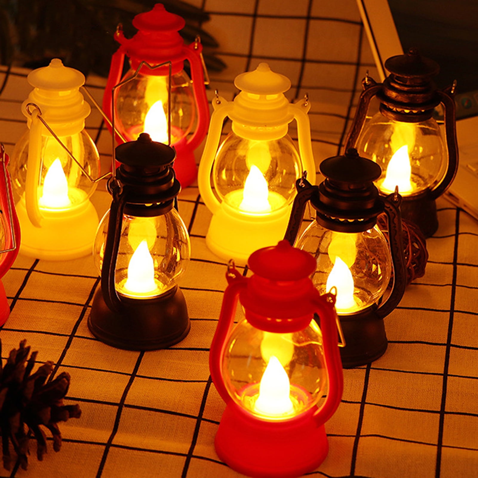 Portable Battery Operated LED Lantern Warm Light, Waterproof, Retro ...