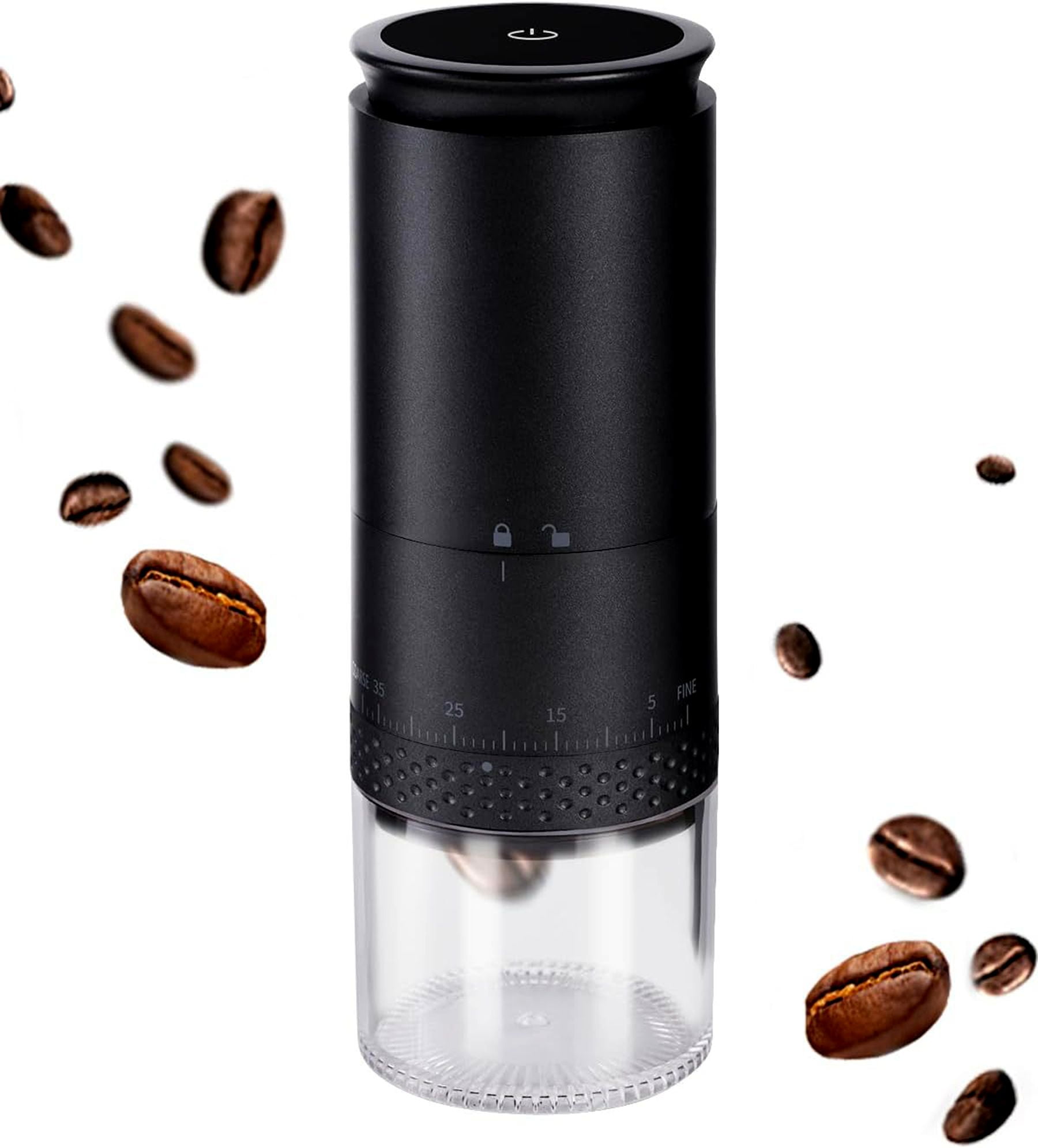 Portable Battery Powered Burr Coffee Grinder with 38 Adjustable ...