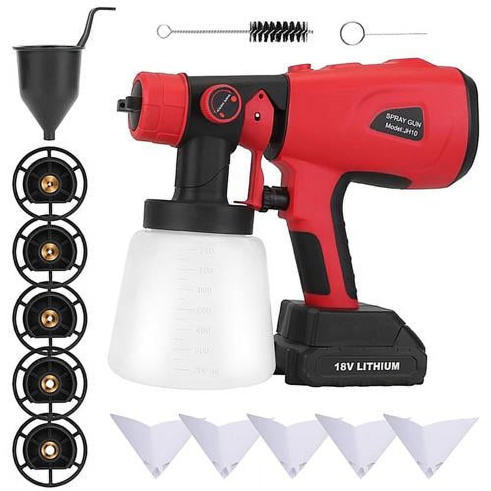 Portable Battery Powered ElectricPaint SprayerHVLP Spray Painting Gun ...