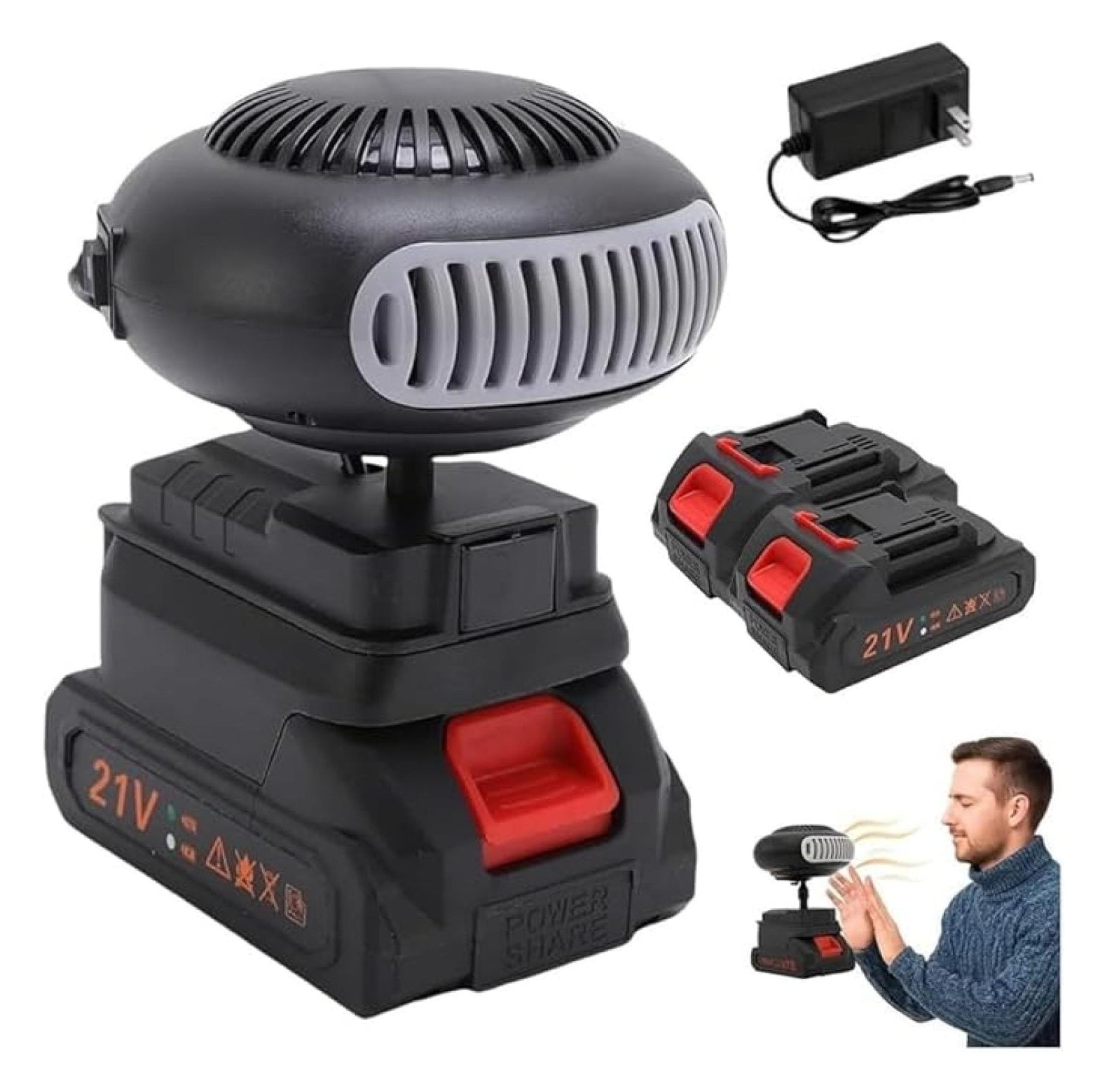 Portable Battery Powered Heater, 2026 New Battery Operated Heaters with ...
