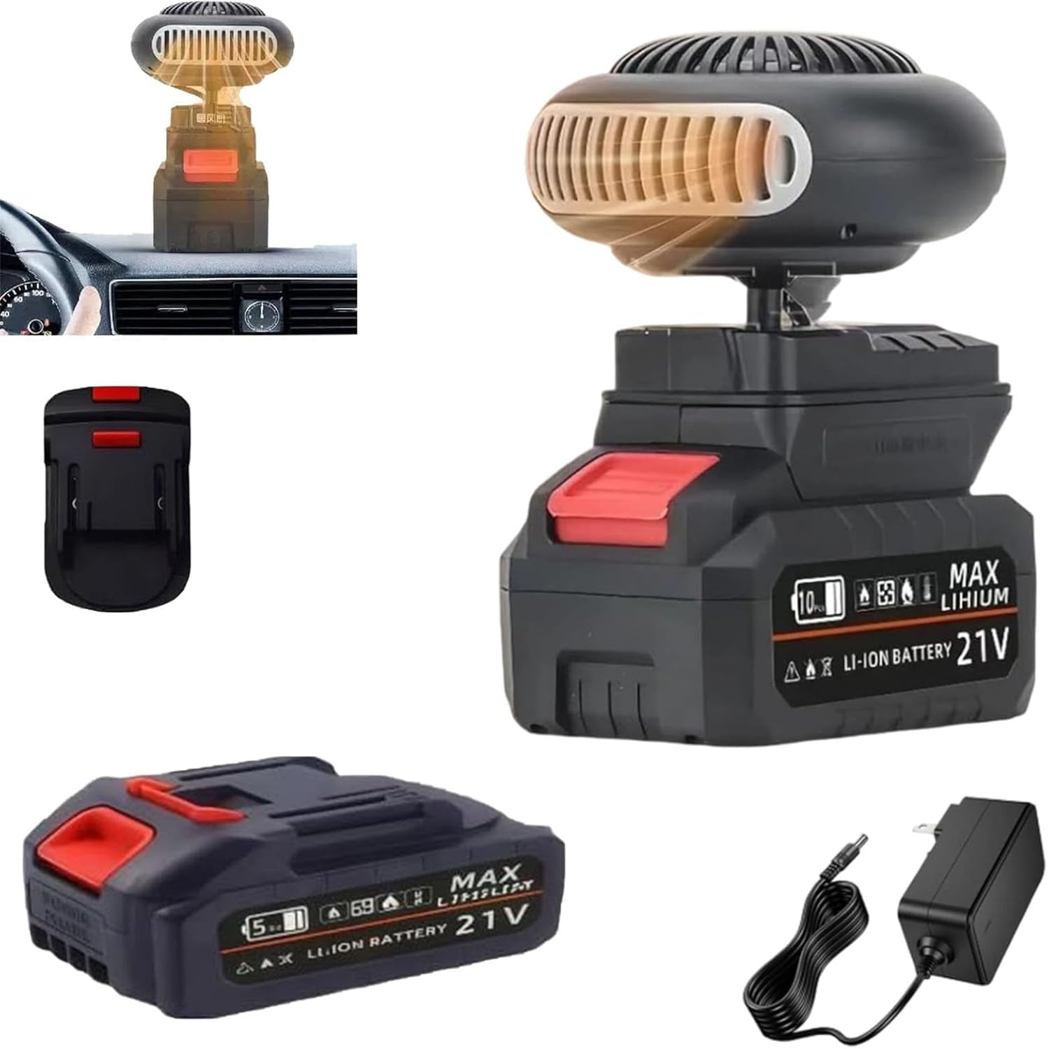 Portable Battery Powered Space Heater, Car Heater Runs on Batteries ...