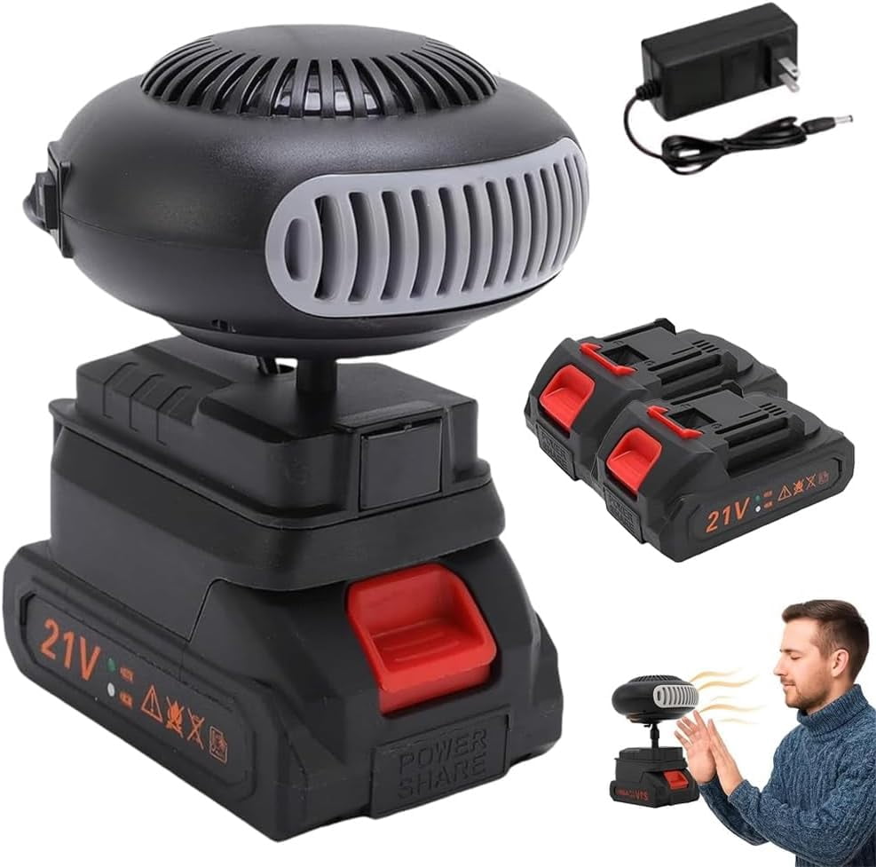 Portable Battery Powered Space Heater, Cordless Car Heater Runs on ...