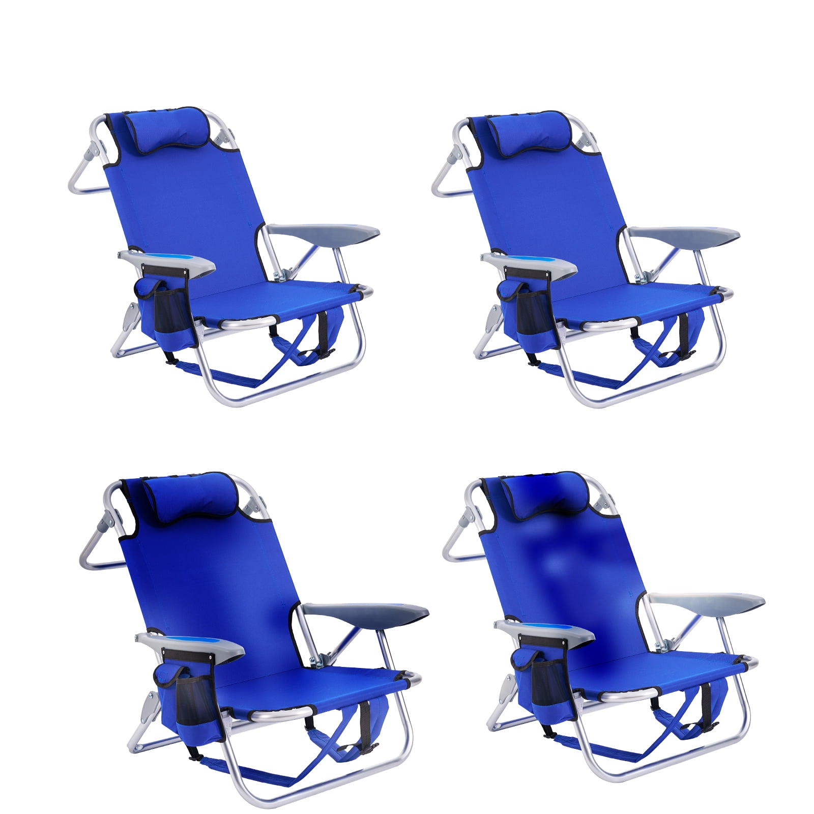 Portable Beach Chair for Adults, Outdoor Lightweight Camping Chair Lay ...