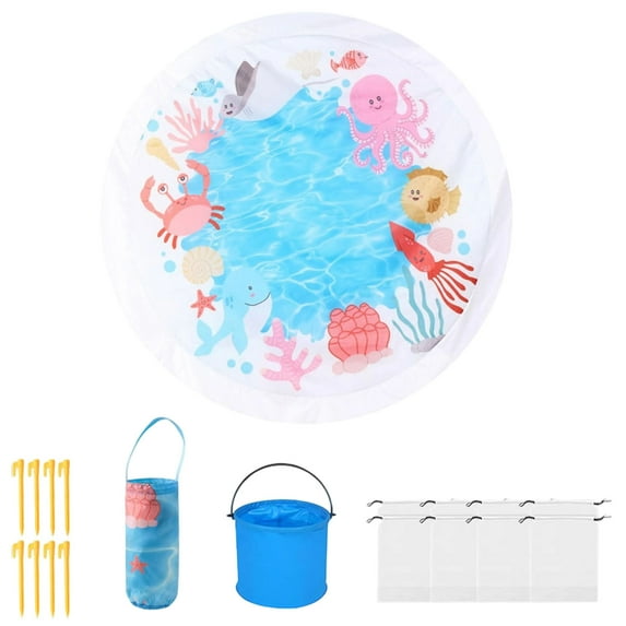 Portable Beach Pool, Beach Puddle Pool Toddler, Foldable Paddling Pool ...