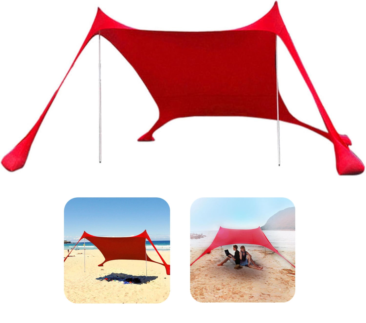 Portable Beach Shade Beach Tent Sun Shelter Beach Canopy Tent Sun Shade