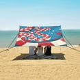 Portable Beach Tent Sun Shelter With Ground Pegs Water And Wind ...