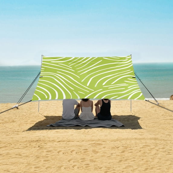 Portable Beach Tent Sun Shelter With Ground Pegs Water And Wind ...