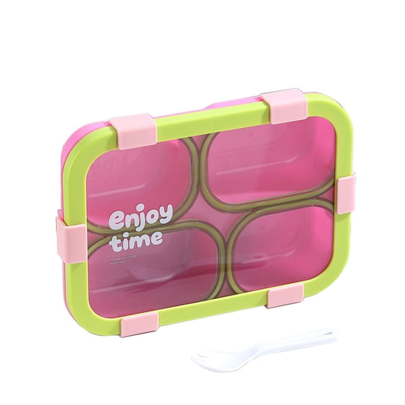Portable Bento Box with 4 Independent Compartments, Leak-Proof ...