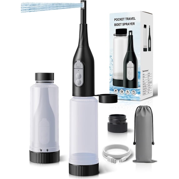 Portable Bidet for Travel - Peri Bottle with Dual Modes, 360? Nozzle ...