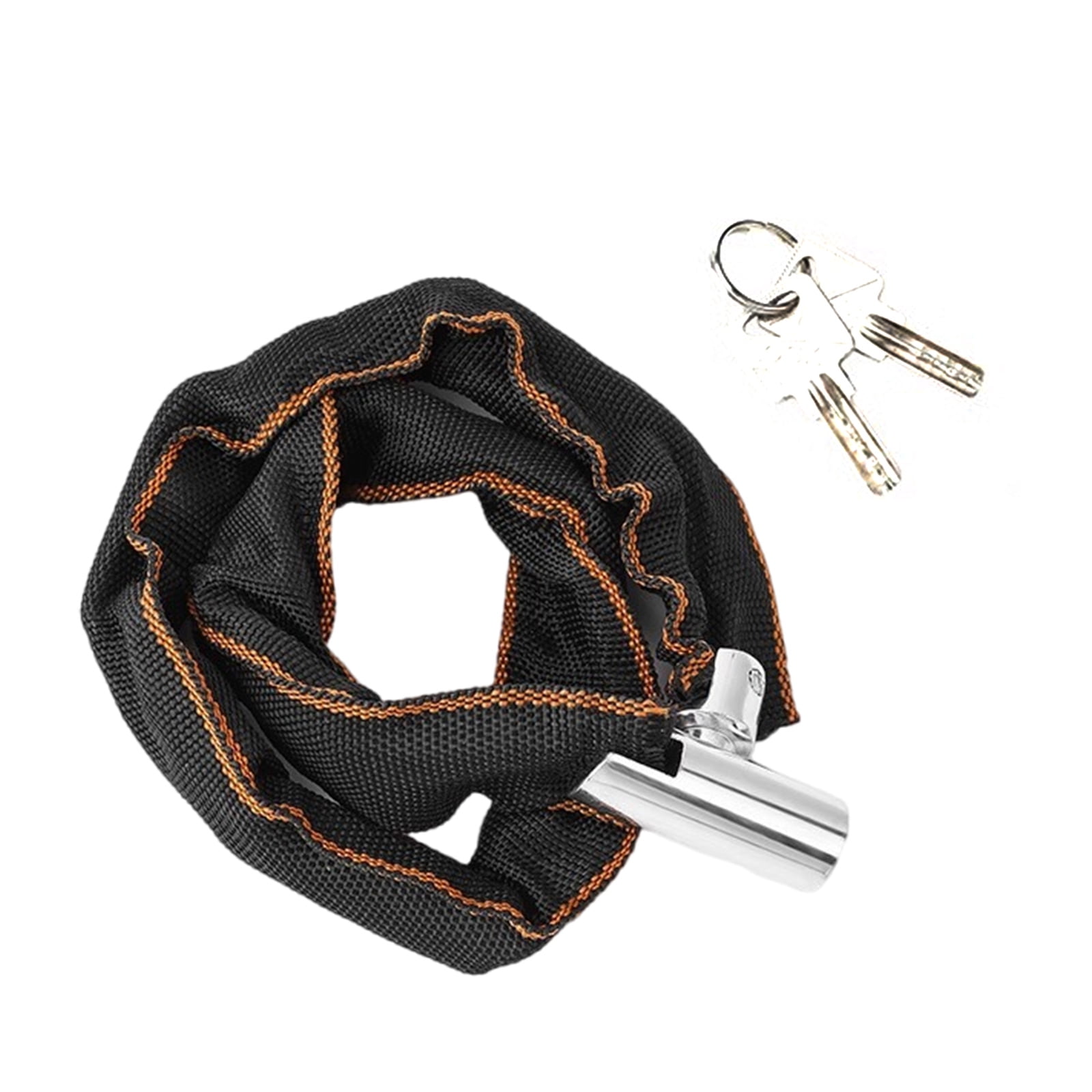 Portable Bike Chain Lock Road Bike Safety Chain Lock With 2 Key High Security Bike Wheel Lock ...