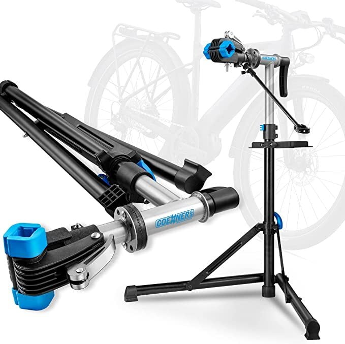 Portable Bike Repair Stand Adjustable Height Foldable Bicycle Workstand ...