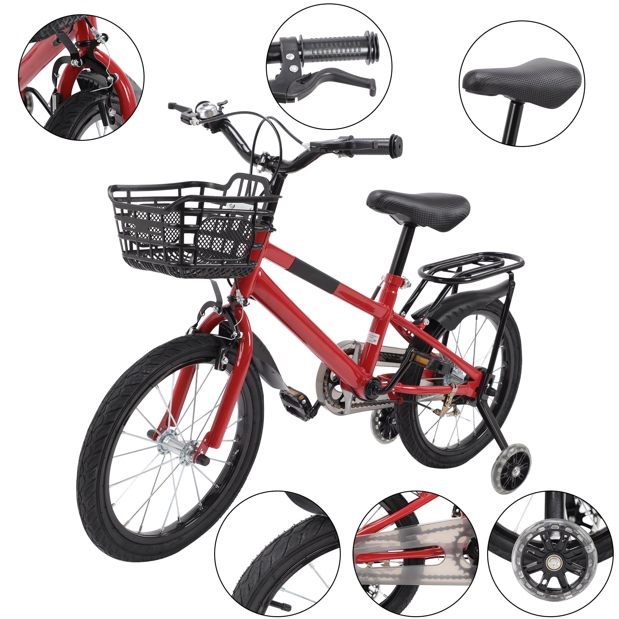 Portable Bike for 2-12 Years Old Toddlers and Kids, 20" Kids Bike with ...