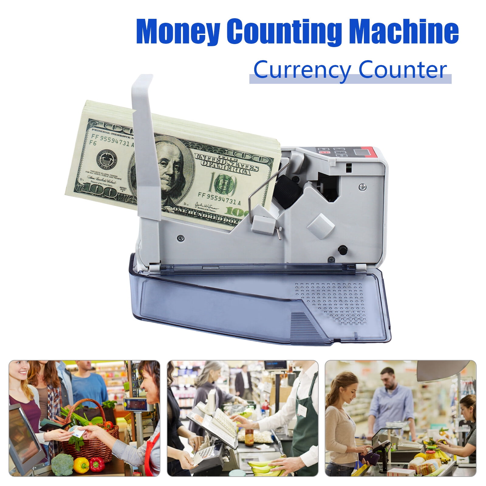 Portable Bill Cash Money Counting Machine Mini Banknote Currency ...