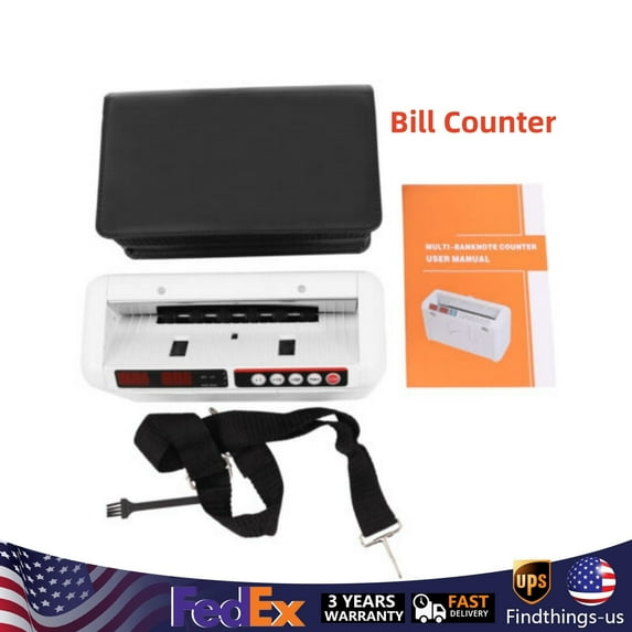 Portable Bill Counter Rechargeable UV Detection Money Cash Counting ...