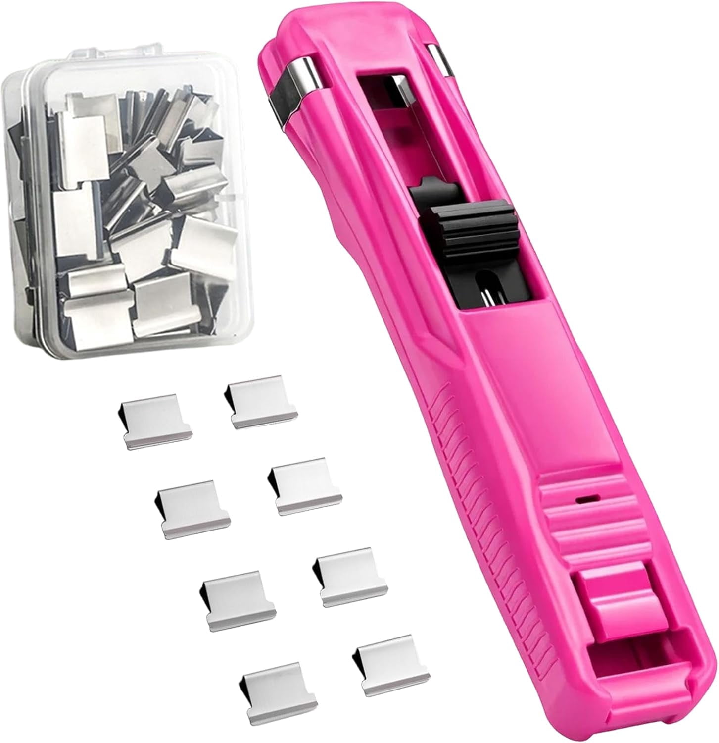Portable Binder Clip Stapler, 2026 Upgrade Heavy Duty Paper Fastener ...