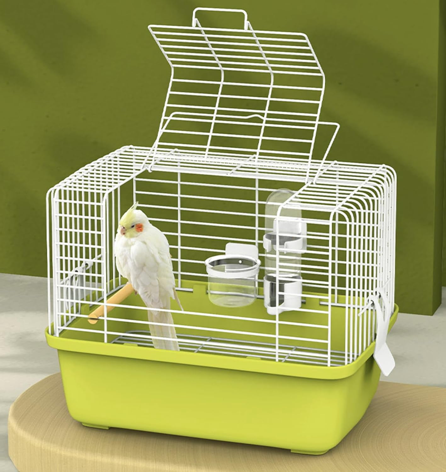 Portable Bird Travel Carrier Cage – 360° Full View Wire Carrier with ...