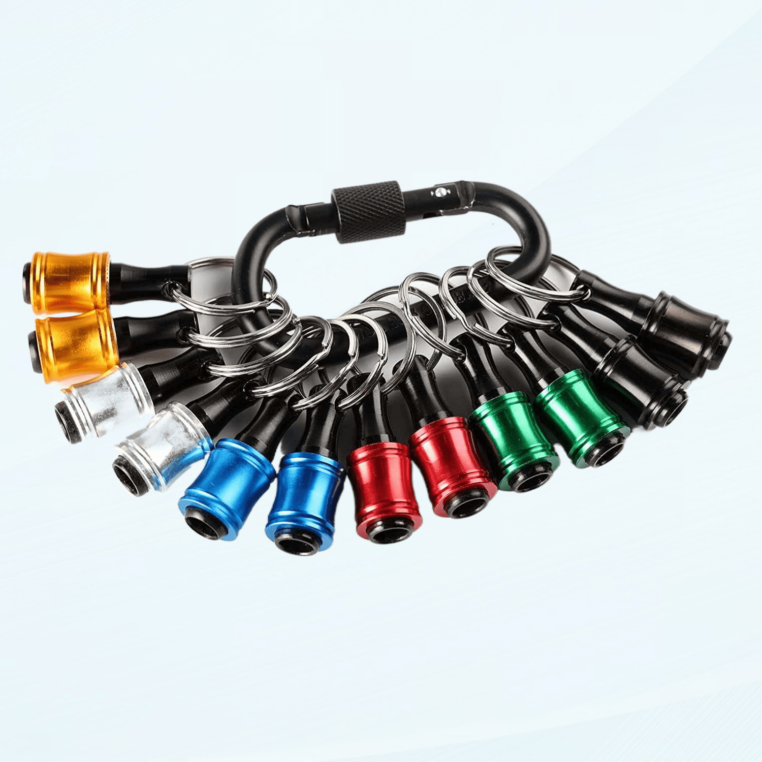 Portable Bit holder Keychain, 12 pcs 1/4 inch Hex Shank Screwdriver ...