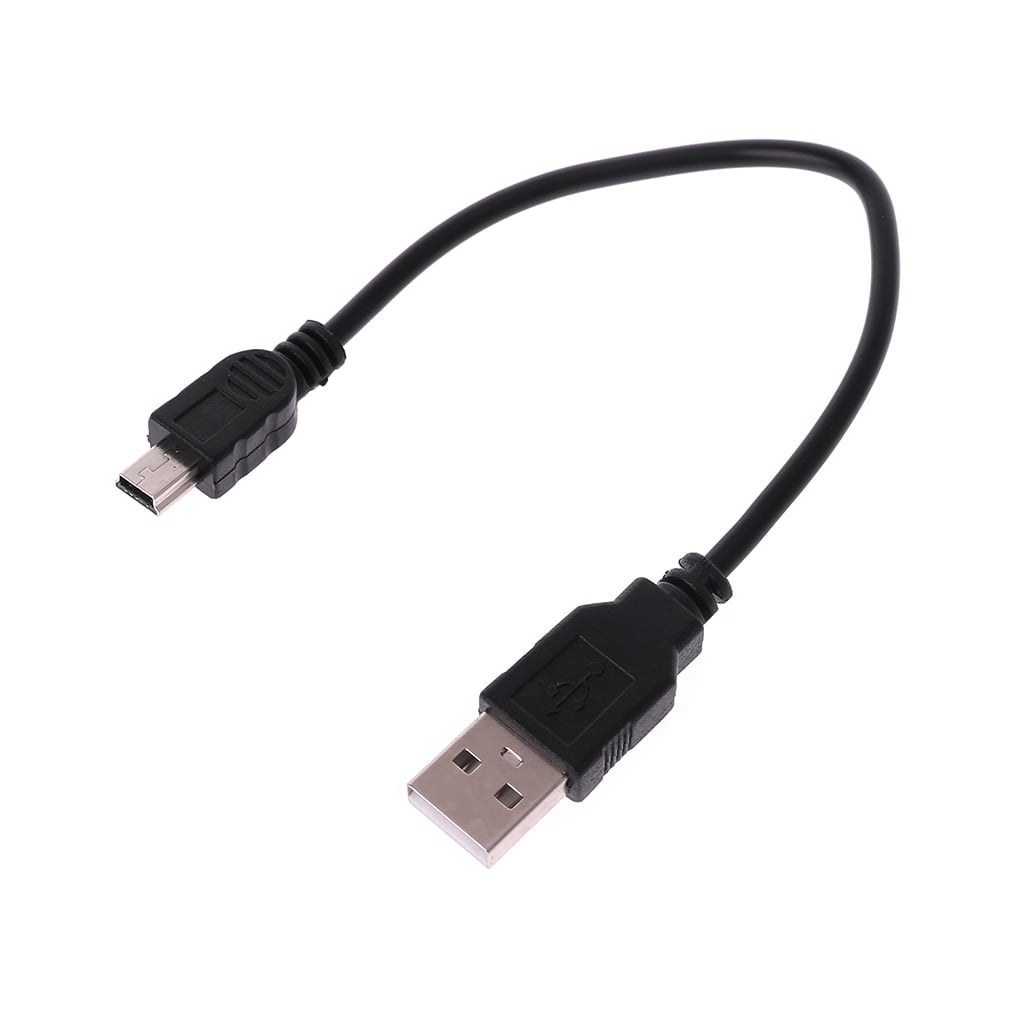 200mm Portable Black USB 2.0 Short Male to 5 Pins Data Cable Cord ...