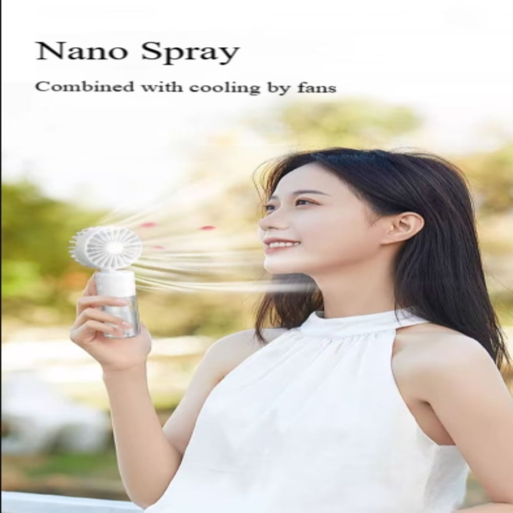 Portable Bladeless USB Misting Fan Mini Handheld Air Cooler for Indoor ...