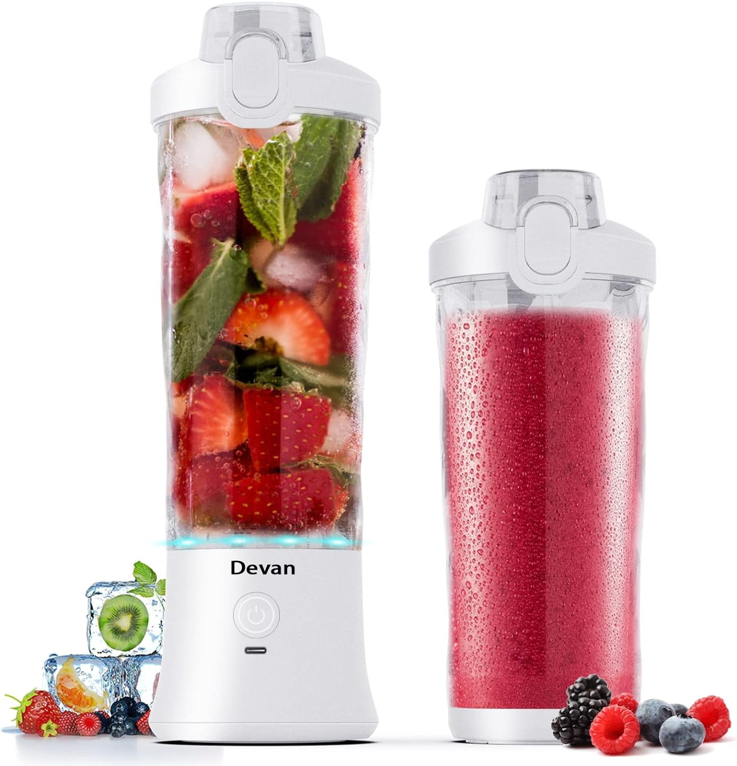 Portable Blender,270 Watt for Shakes and Smoothies Waterproof Blender ...