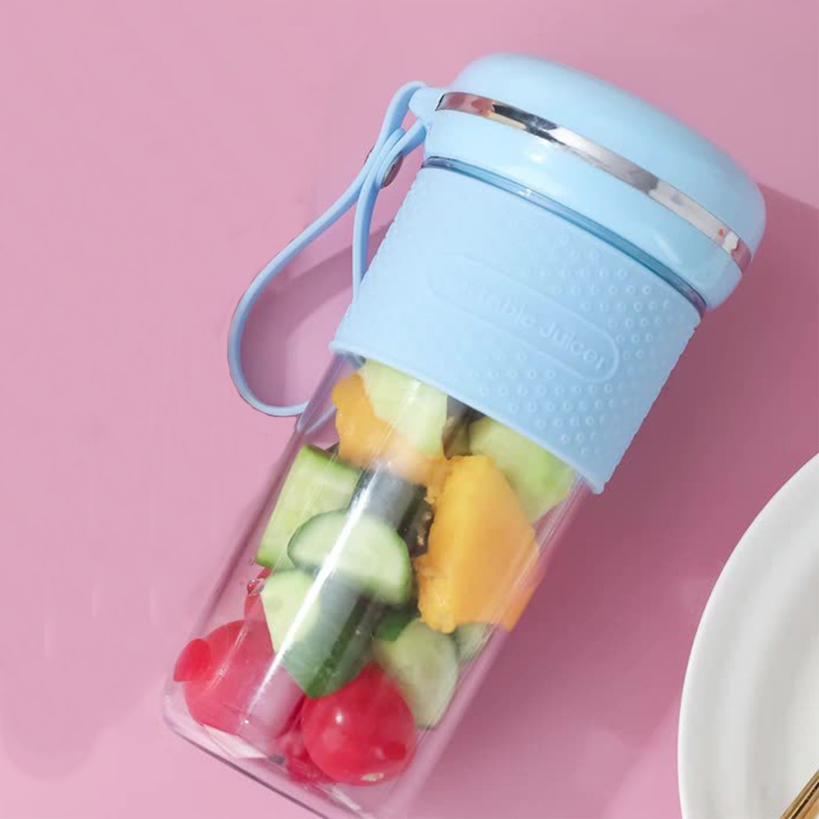 Portable Blender - 300ML USB Rechargeable Personal Smoothie Maker with ...