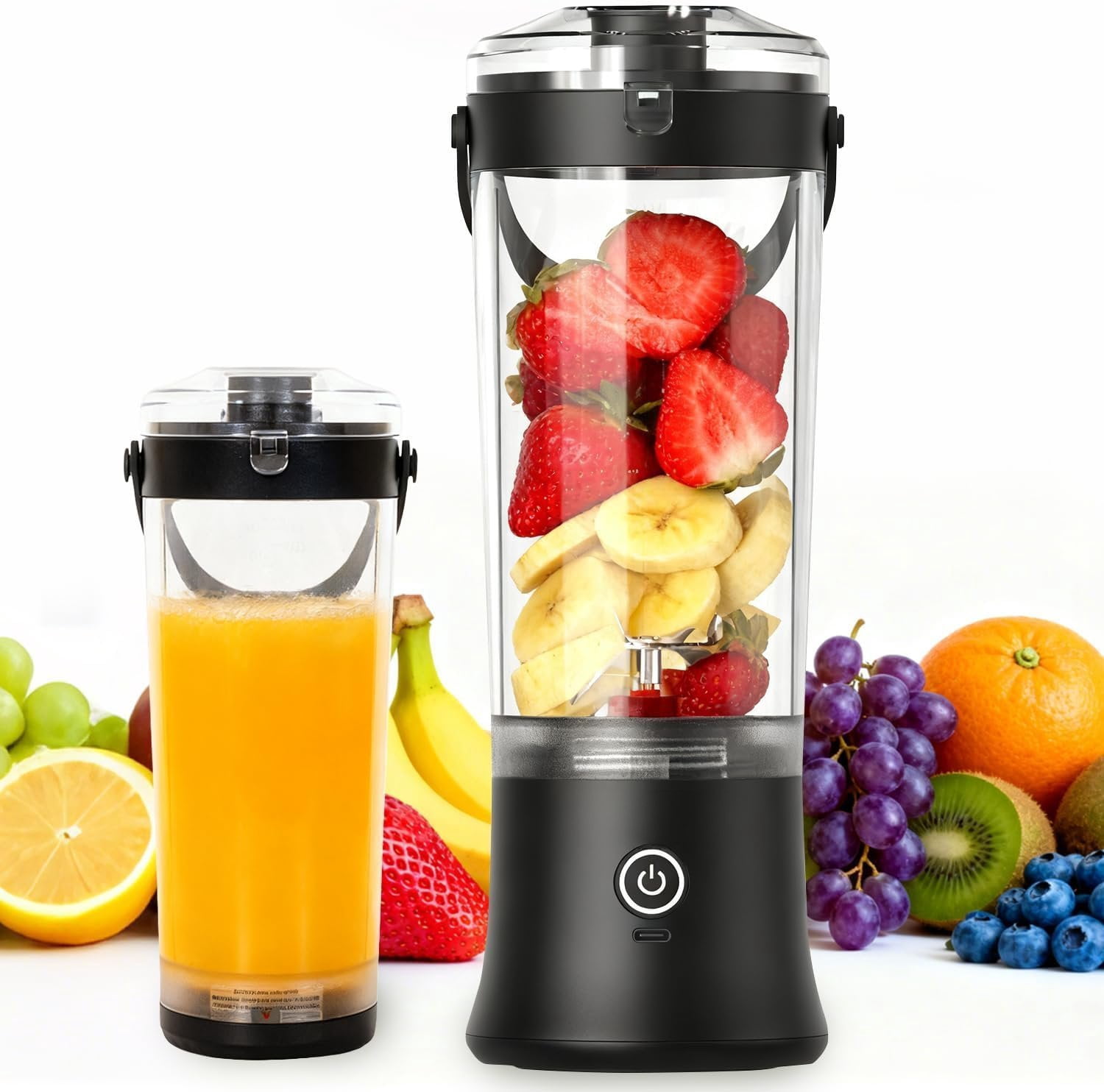 Portable Blender Dual Mode 18000RPM 20Oz Blending Cup Ice Crushing ...