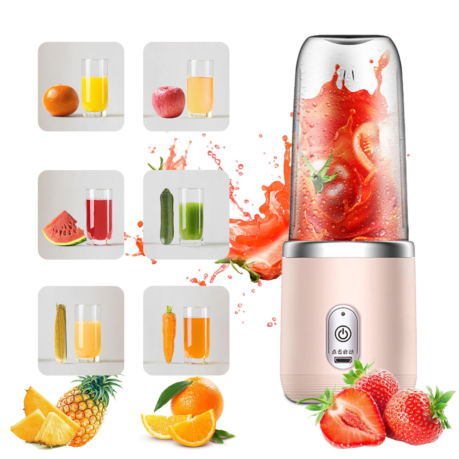 Portable Blender, Electric Shaker bottle, USB Rechargeable Personal ...