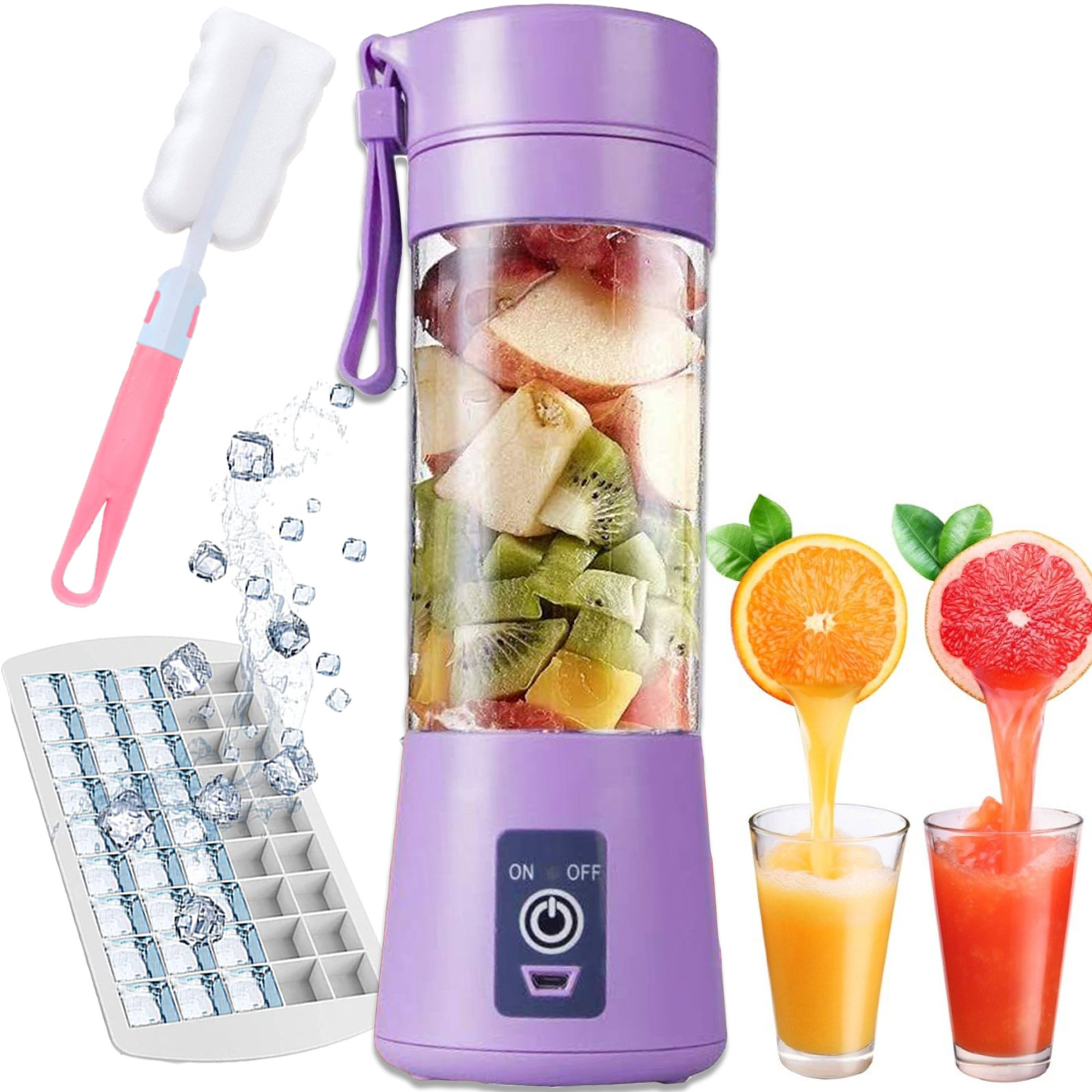 Giugt Portable Electric Juicer Cup, USB Rechargeable Personal Blender ...